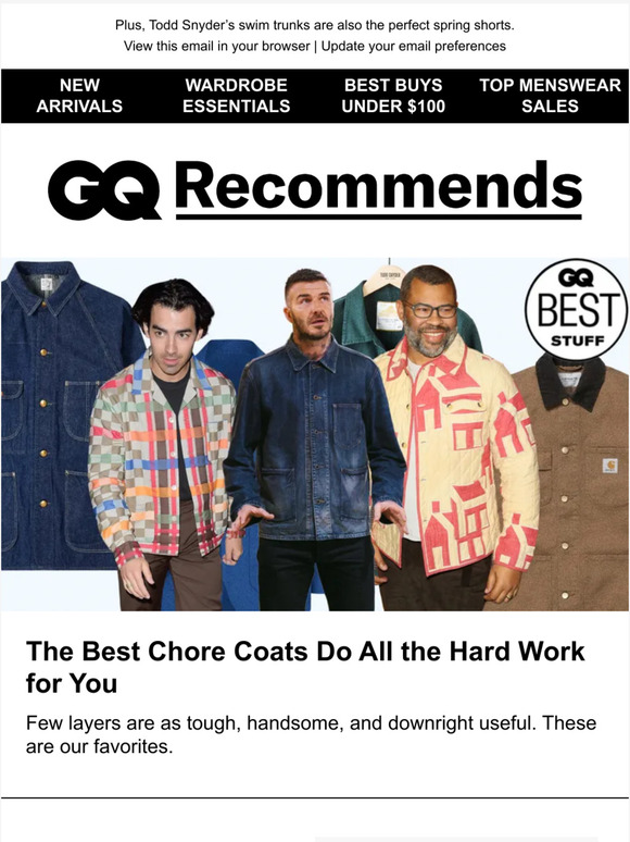 GQ magazine: 25 Chore Coats That Do All the Hard Work for You | Milled