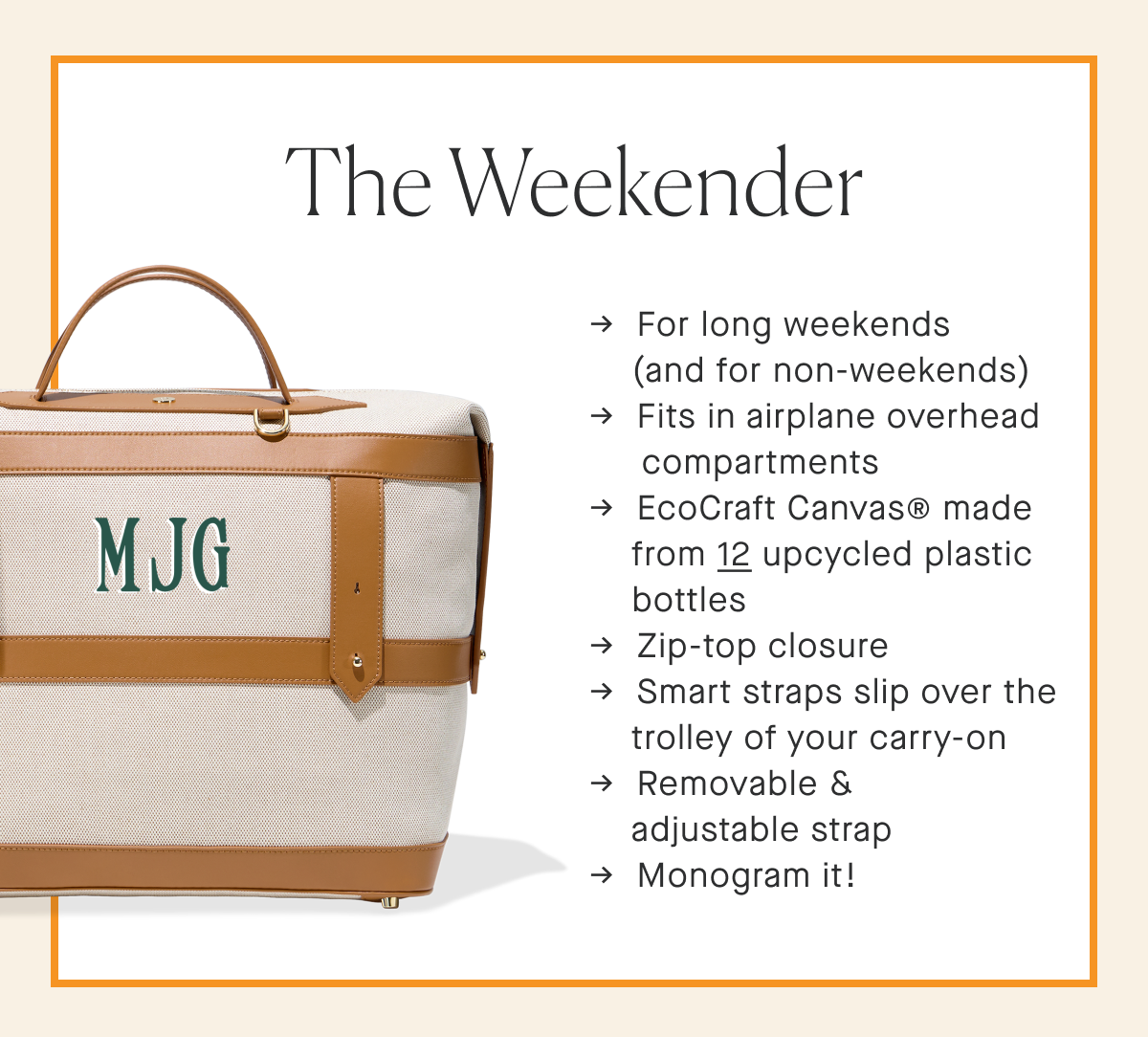 Paravel: Back in Stock: The Weekender in Scout Tan | Milled