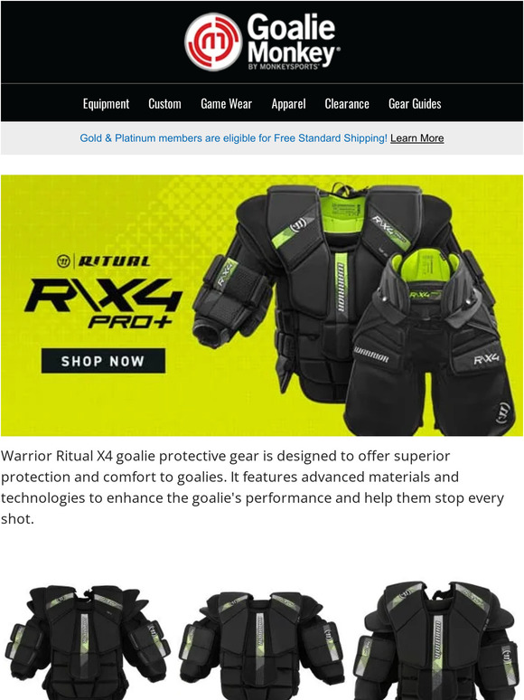 GoalieMonkey: Unbeatable protection: Introducing Warrior Ritual X4 ...
