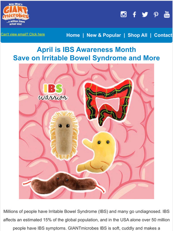 GIANTmicrobes: GIANTmicrobes IBS Awareness Month Sale | Milled