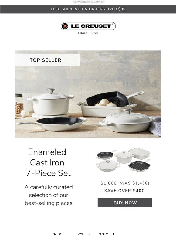 Le Creuset: Explore Our Top-Selling Cast Iron 7-Piece Set | Milled