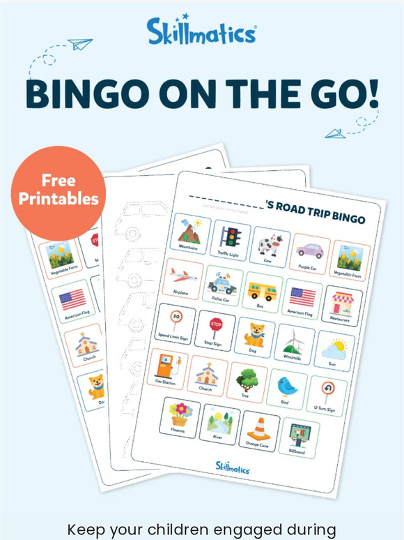 Skillmatics: [FREE PRINTABLES] Road Trip Scavenger Hunt!🚗🔍 | Milled