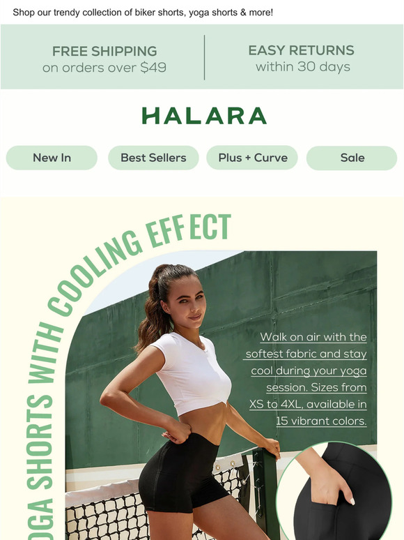Halara: Yoga shorts [Up to 50% off] for your next adventure | Milled