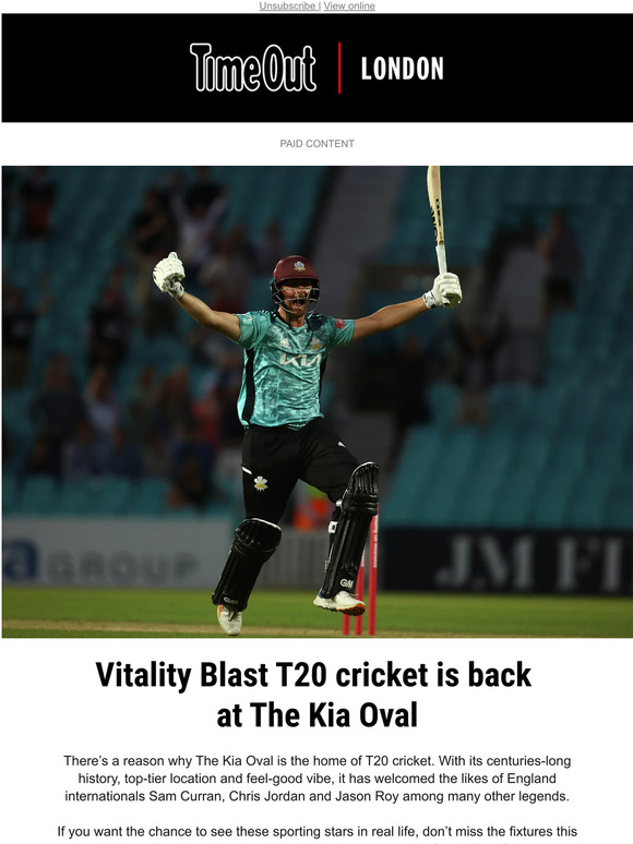 Time Out: Cricket is back at The Kia Oval! 🏏 | Milled