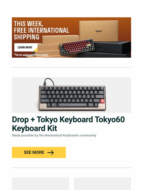 Drop: Drop + Tokyo Keyboard Tokyo60 Keyboard Kit, Cayin iDAC 6-MK2 DAC ...