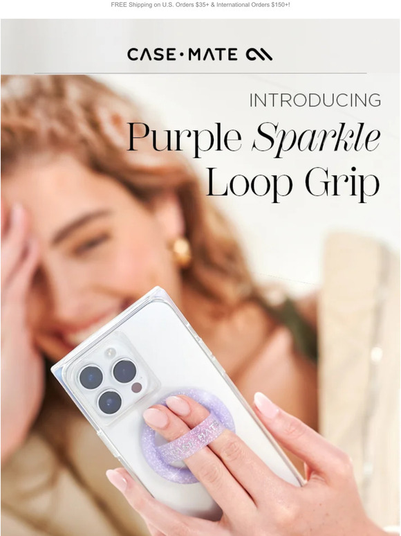 Case-Mate: Introducing Purple Sparkle Loop Grip! | Milled