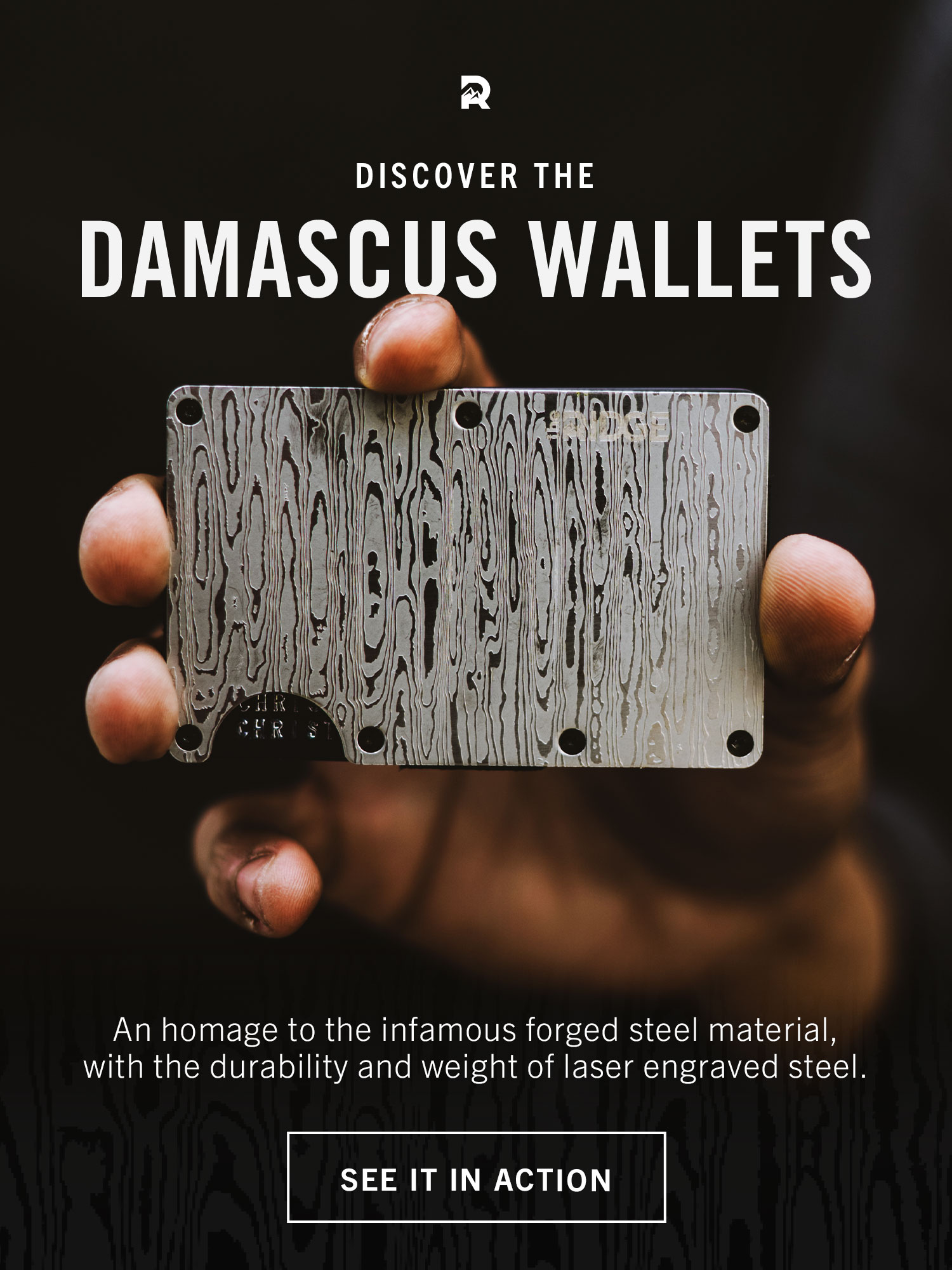 The Ridge: The Damascus Wallet | Milled