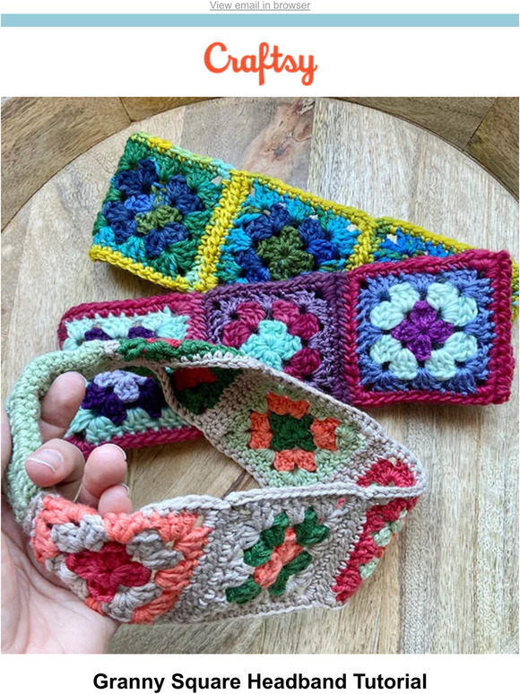 Craftsy: Granny Square Headband Tutorial | Milled