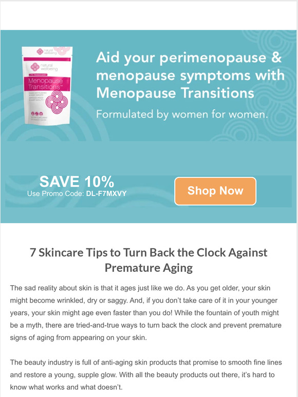 NaturalWellbeing: 7 Skincare Tips to Turn Back the Clock Against ...