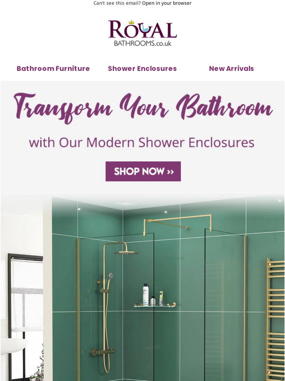 Royal Bathrooms: Step up your shower game with our modern enclosures ...