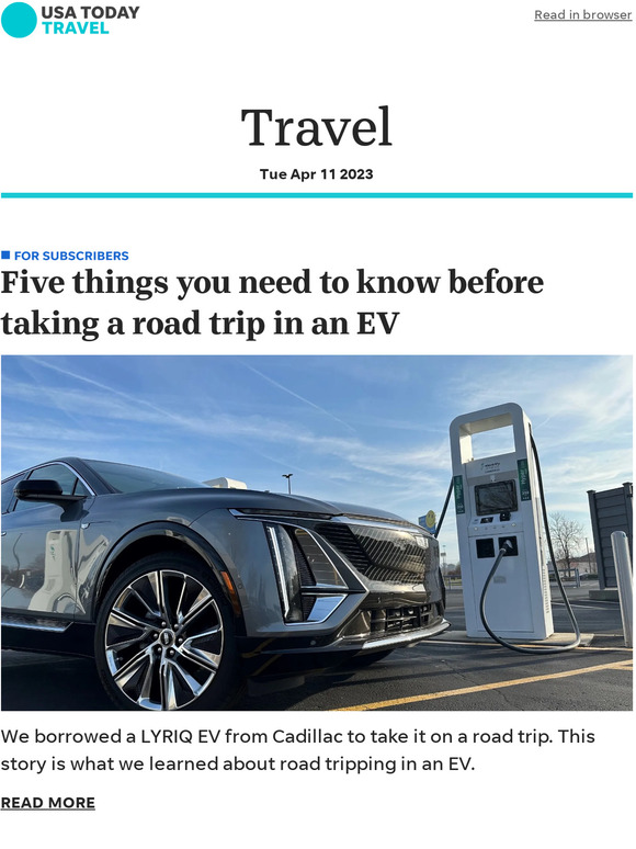 USA TODAY: 5 things to know before taking a road trip in an EV | Milled