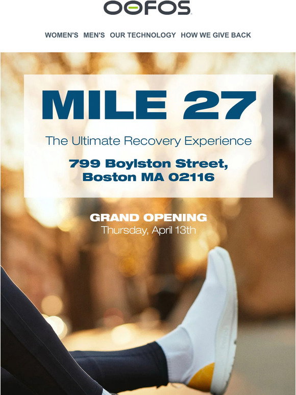 OOFOS: OOFOS In Boston 💙👟💛 | Milled