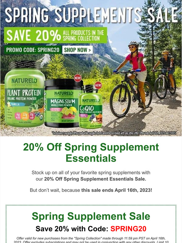 Naturelo: The NATURELO Spring Sale is Here! | Milled