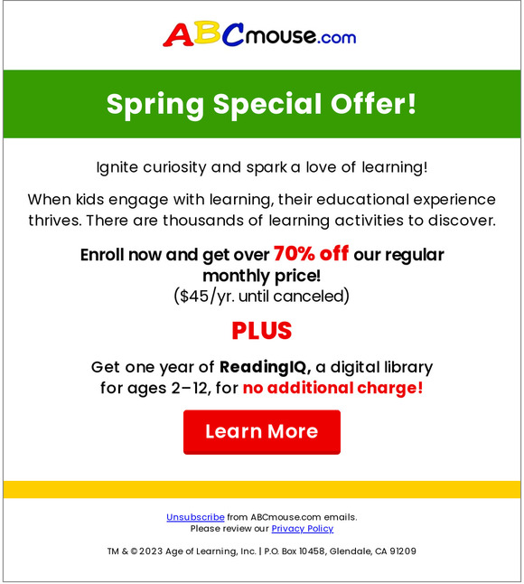ABCmouse: Our Spring Special Offer Is Here! | Milled