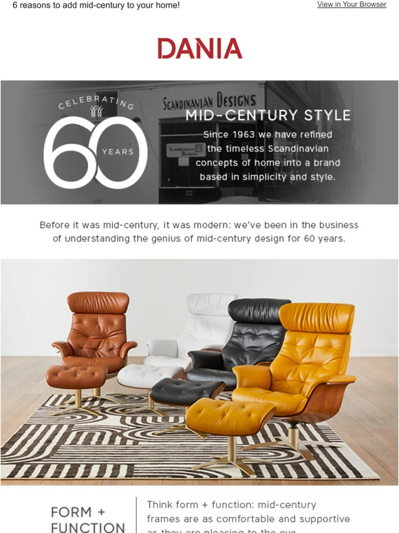 Dania Furniture: Celebrating 60 Years of Mid-Century Style | Milled