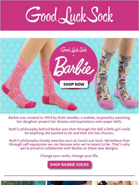 Good Luck Sock: Introducing: Barbie Socks | Milled