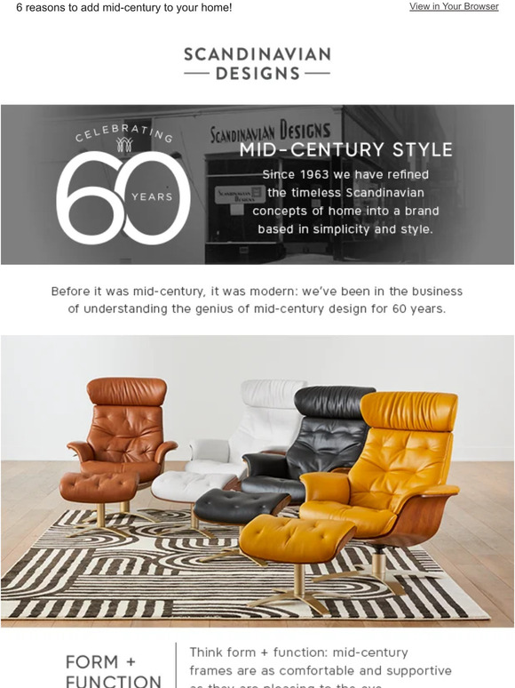 Scandinavian Designs: Celebrating 60 Years of Mid-Century Style | Milled