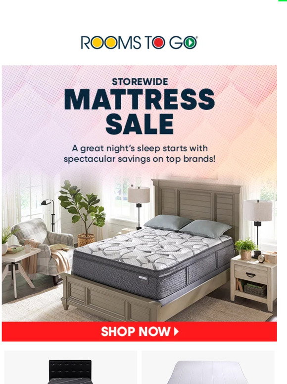 Rooms To Go: Storewide Mattress Sale is here! | Milled