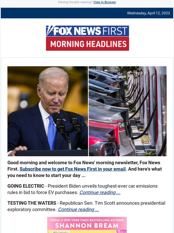 Fox News: Biden unveils toughest-ever car emissions rules | Milled