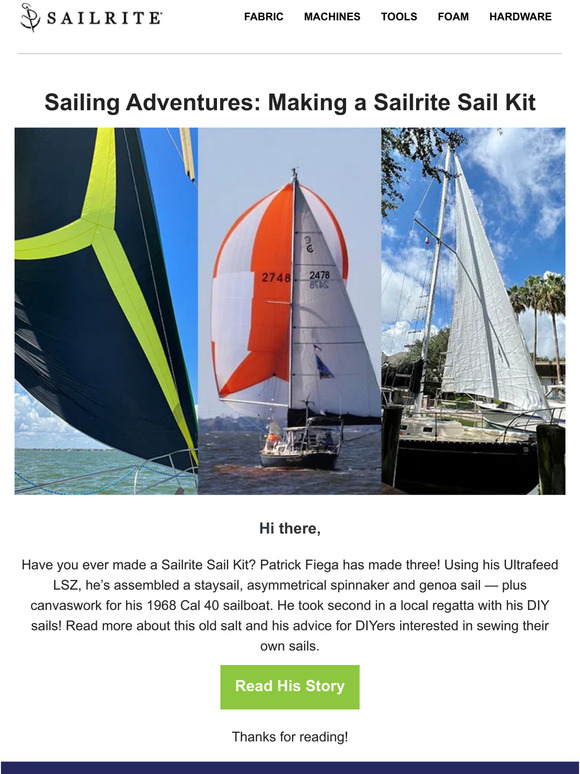 Sailrite: What do sewing and sailcloth have in common? | Milled
