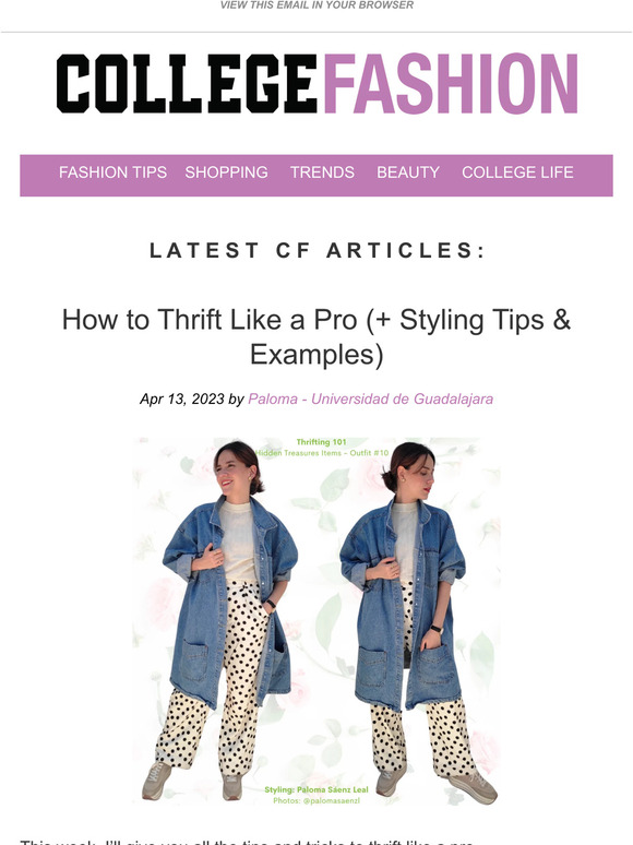 College Fashion: How to Thrift Like a Pro (+ Styling Tips & Examples) | Milled