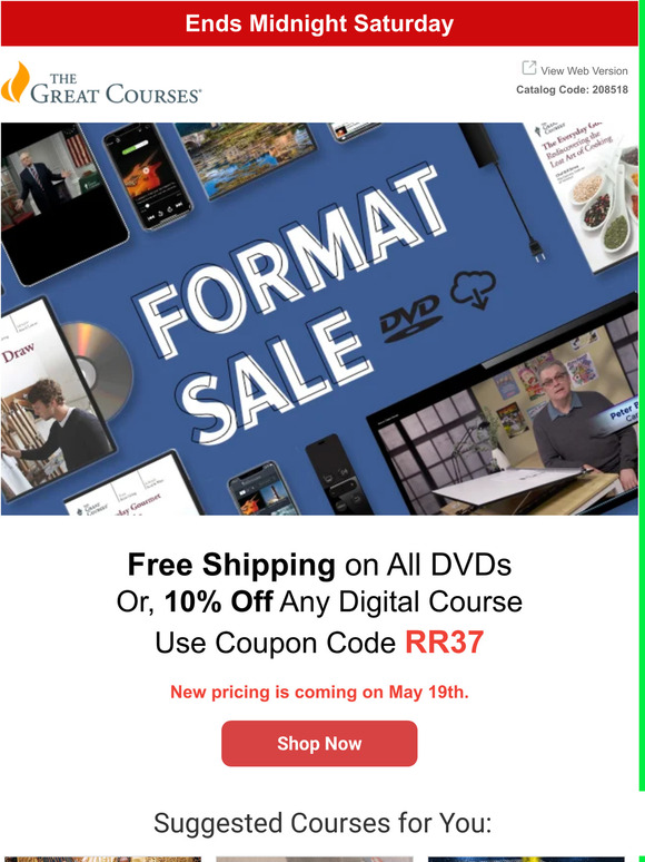 The Great Courses: All Courses on Sale + Free Shipping & 10% Off ...