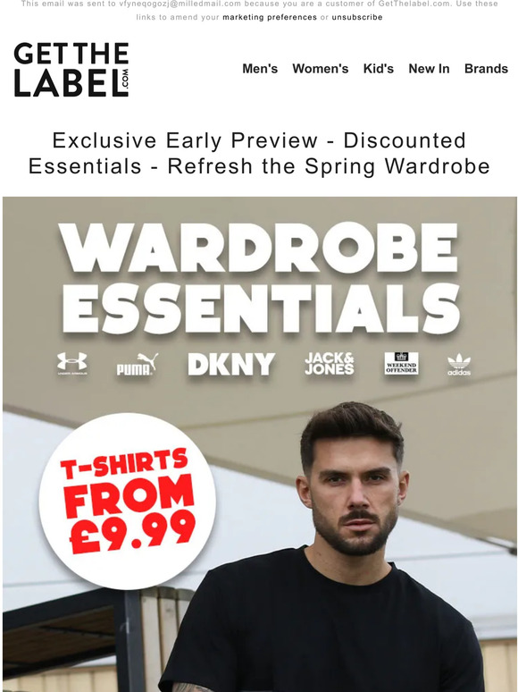 Get The Label: Exclusive Early Access....Wardrobe Essentials from £9.99 ...