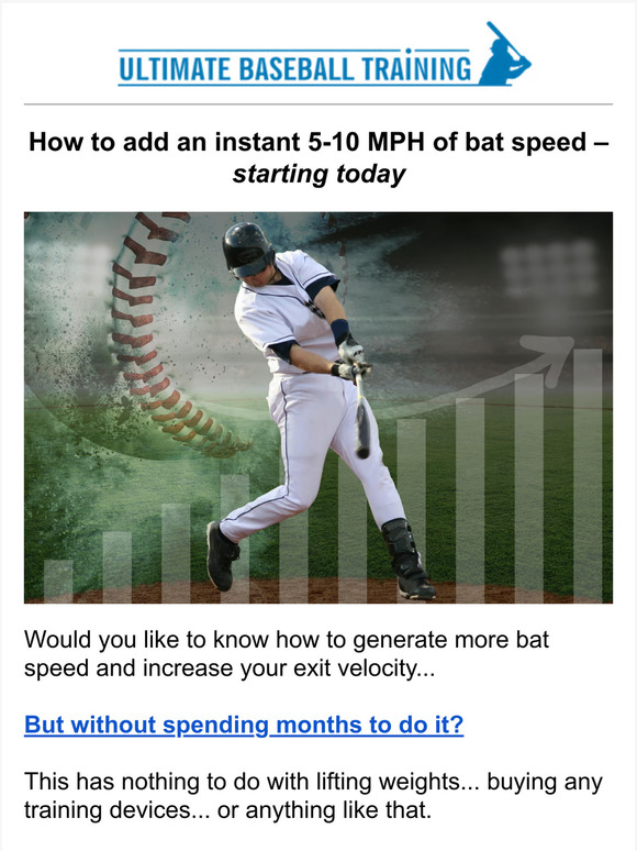 Ultimate Baseball Training: How to add an instant 5-10 MPH of bat speed ...