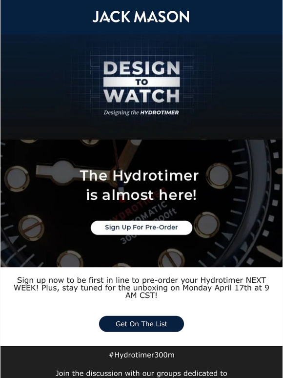 Jack Mason: The Hydrotimer will soon be unboxed. | Milled