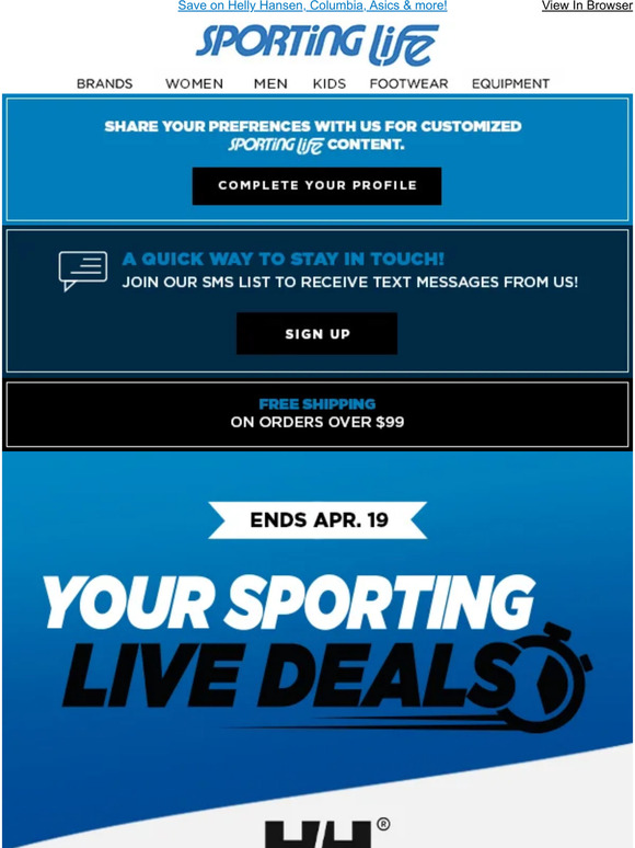 Sporting Life: 👀 Sporting Live Deals: Shop them while they last! | Milled