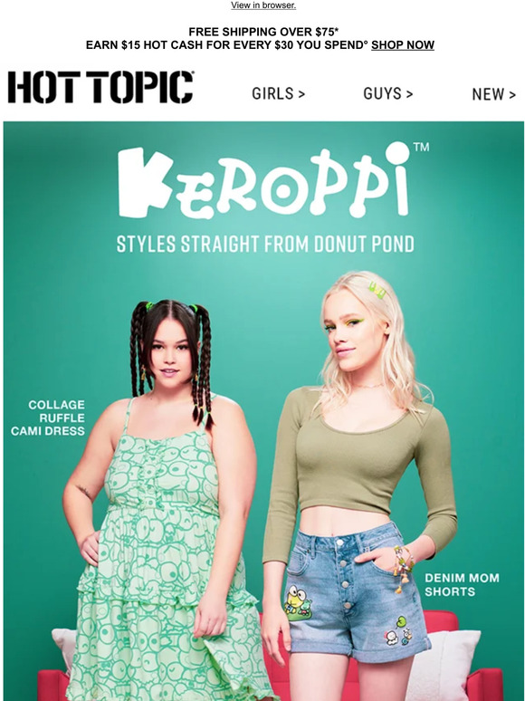 Hot Topic: Put a hop in your step with Keroppi 🐸💚 | Milled