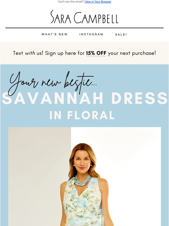 Sara Campbell: Meet the Savannah Dress In Floral!! | Milled