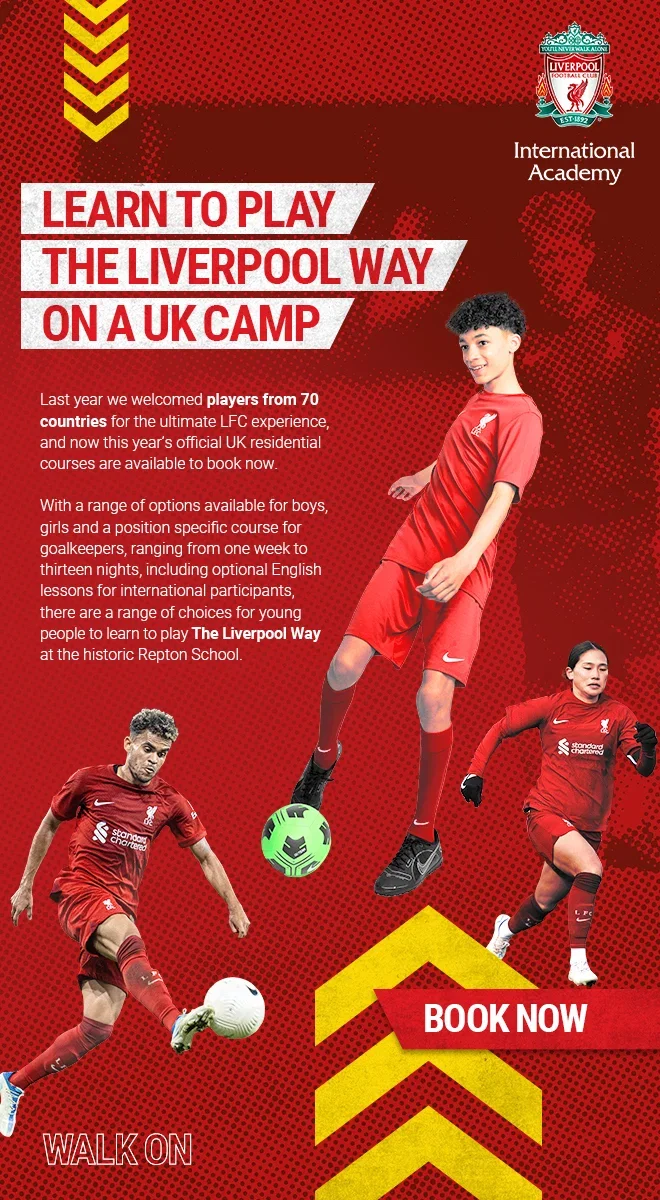 Liverpool FC: Learn to play The Liverpool Way on a UK camp | Milled