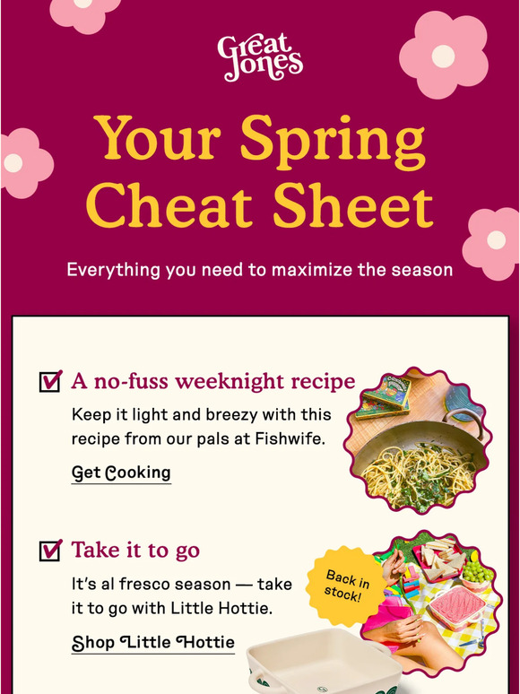 Great Jones: Your spring cheat sheet | Milled