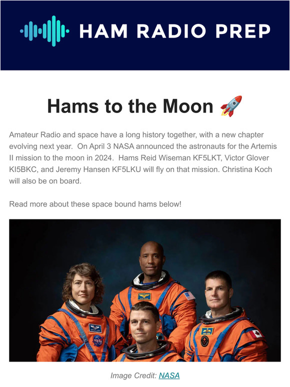Ham Radio Prep: Hams in Space! NASA's Artemis 2 Mission Article 🚀 | Milled