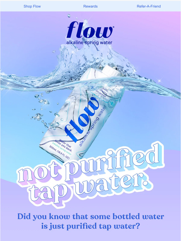 Flow Hydration: Quit bottled tap water🙅 | Milled