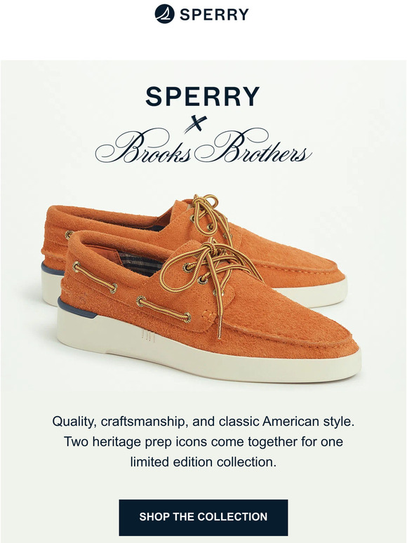 Sperry: Sperry X Brooks Brothers: Iconic brands with incredible style. | Milled