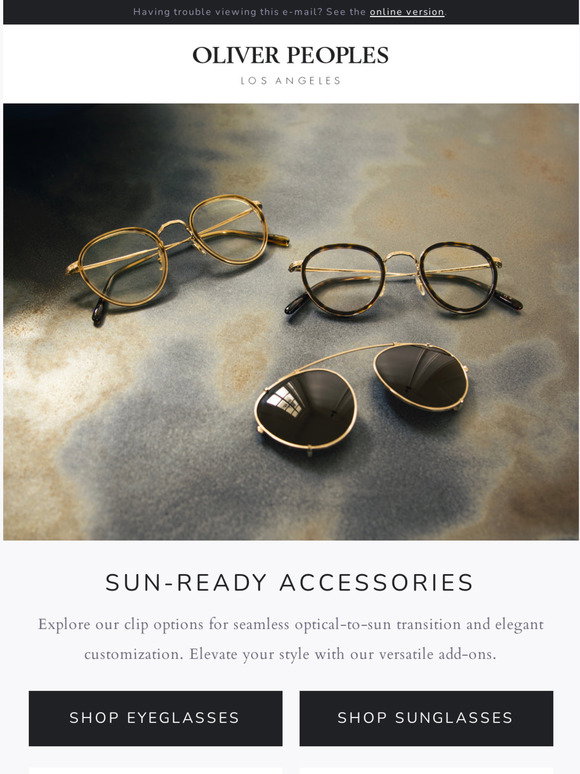 Oliver Peoples: Discover Sunglass Clips | Milled