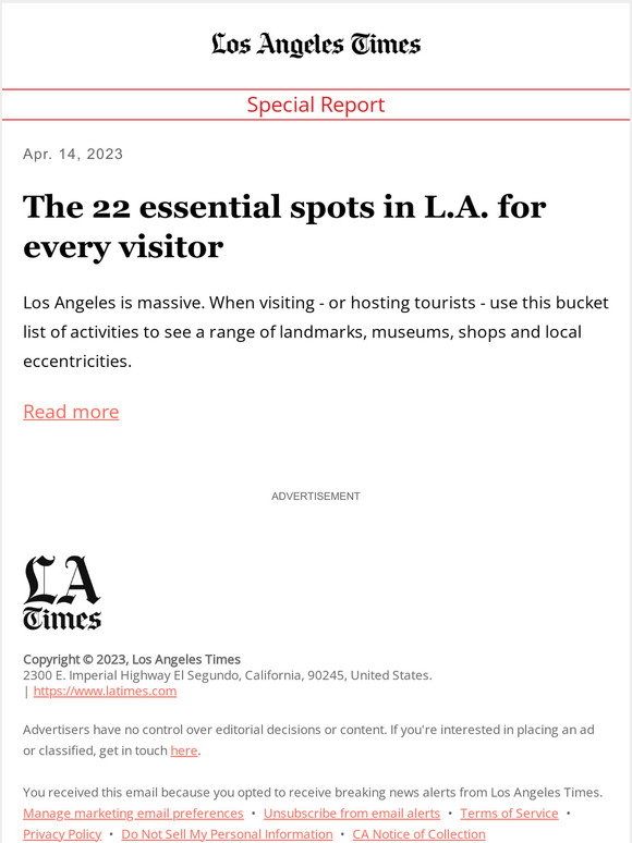 Los Angeles Times: Subscriber exclusive: The 22 essential spots in L.A ...