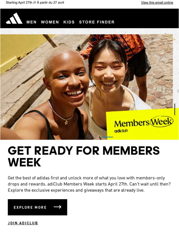 adidas: Unlock more this Members Week /// Toujours plus d'adidas avec ...