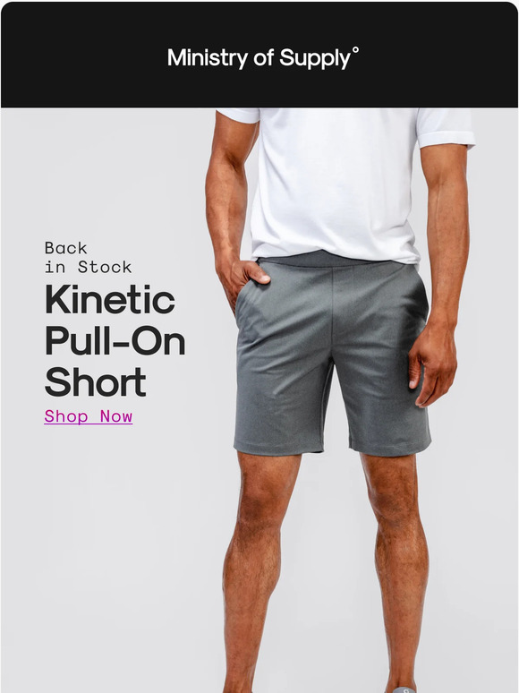 Ministry of Supply: Back in Stock: Kinetic Pull-On Short | Milled