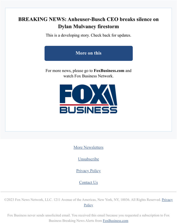 Fox News: BREAKING NEWS: Anheuser-Busch CEO breaks silence on Dylan Mulvaney firestorm | Milled