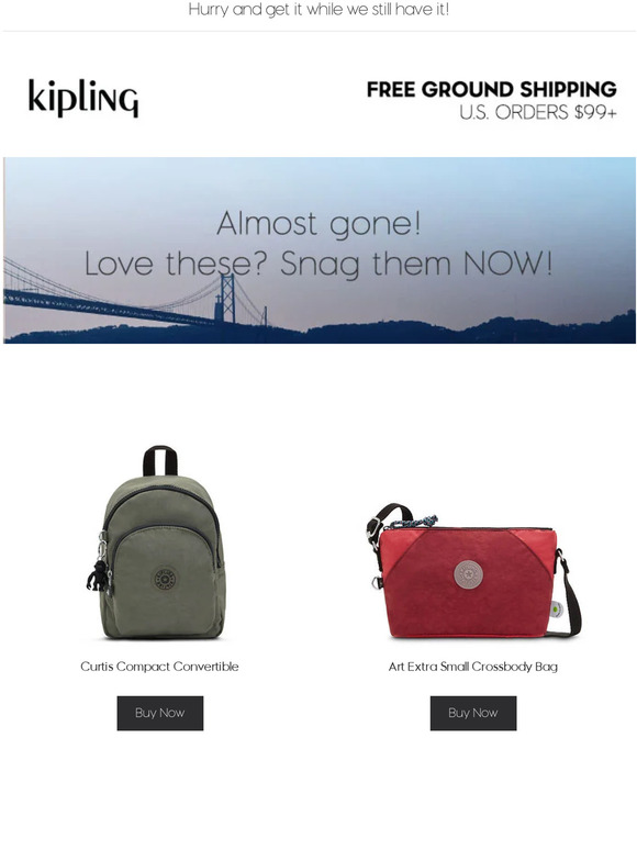 Kipling: Curtis Compact Convertible Backpack Is Almost Sold Out! | Milled
