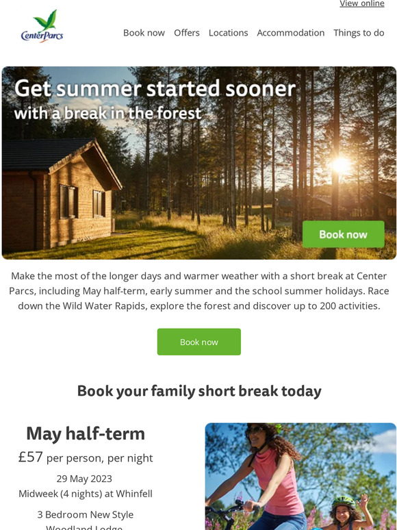 Center Parcs: Enjoy a break in the forest from £30* per person, per ...