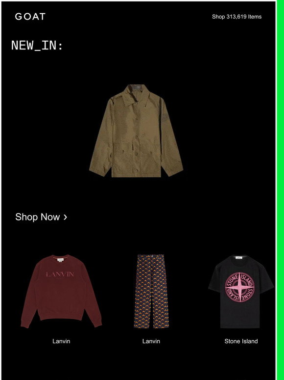 GOAT: [SEED] NEW IN: Acne Studios, Stone Island, Lanvin and more | Milled