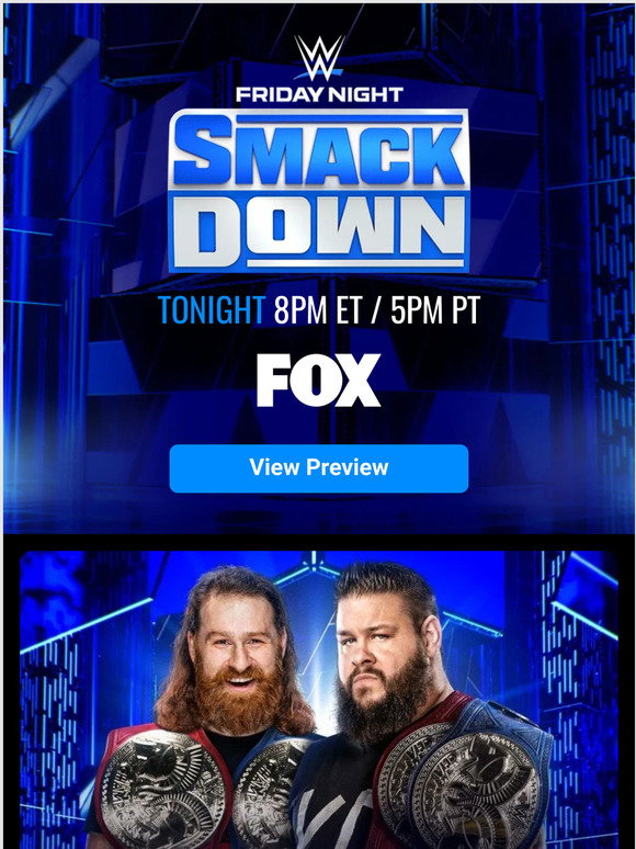 WWE Shop: SmackDown Preview: Sami Zayn & Kevin Owens, Rey Mysterio ...