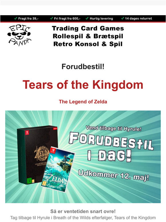 Epic Panda: Forudbestil Zelda: Tears of the Kingdom hos Epic Panda ...