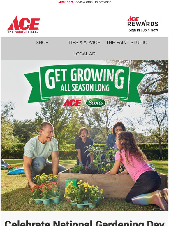 Ace Hardware: 🌼 It's National Gardening Day! | Milled