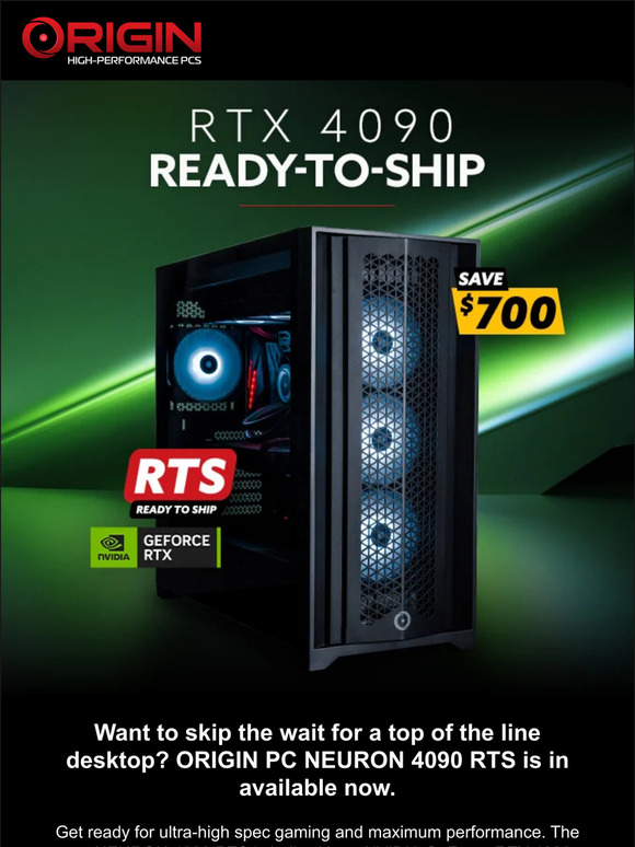 Origin PC: Available now: new NEURON 4090 Ready-To-Ship (RTS) Desktop ...