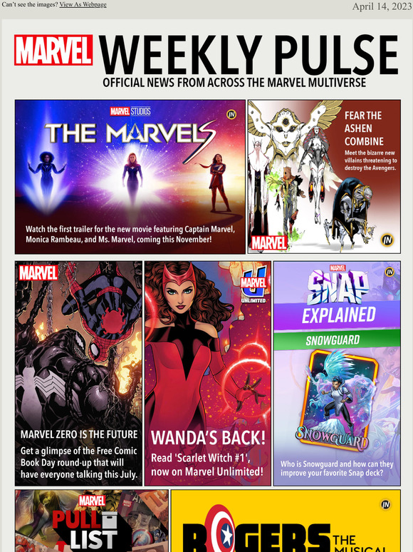 Marvel: Marvel’s Weekly Pulse 04/14: Watch the Trailer for the Marvels ...